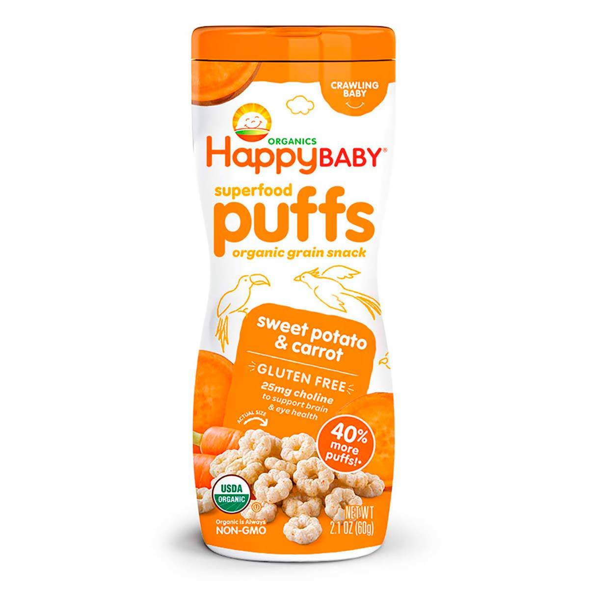 HAPPY BABY-PUFF SWT PTO CARROT ORG- PUFF PARA BEBE DE ZANAHORIA Y ...